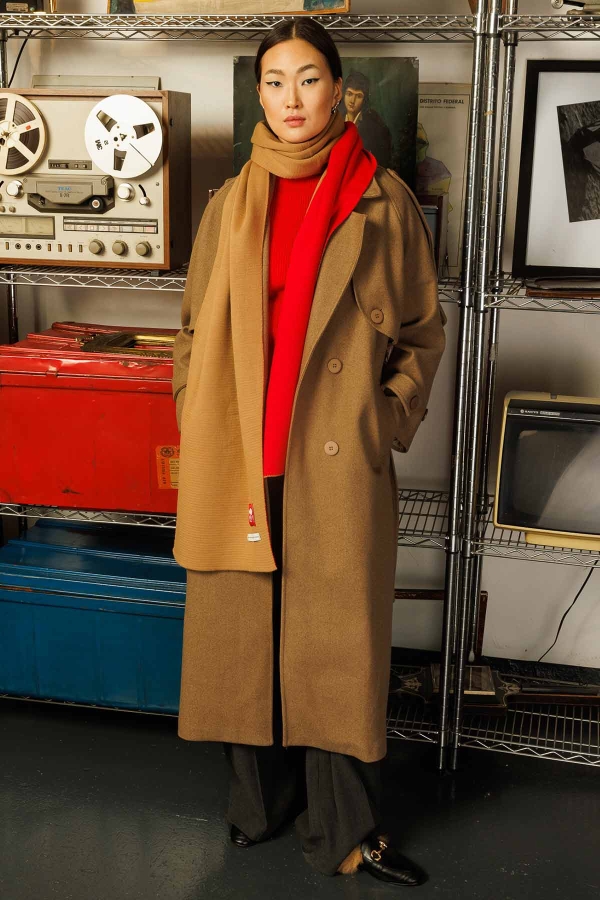 ÇİFT YÖNLÜ ATKI - KAHVE - Hooopstore