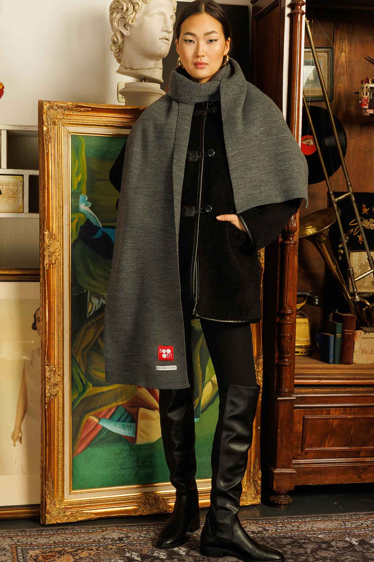 PREMİUM YUMUŞAK ATKI - ANTRASİT - Hooopstore